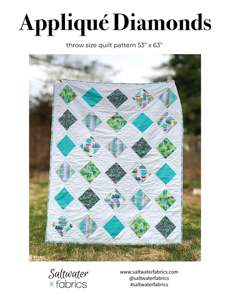 Applique Diamonds Quilt Pattern - PDF Download – Saltwater Fabrics