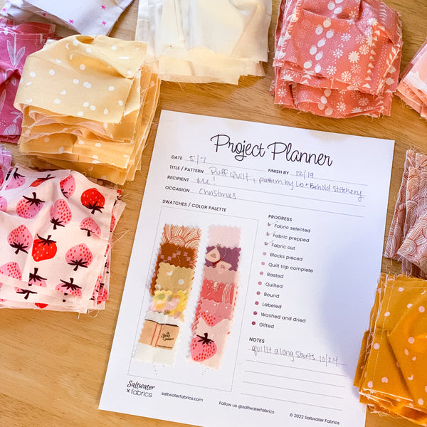 Project Planner - PDF Download – Saltwater Fabrics